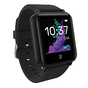 3Plus 3PL-VIBEPLUS-BK Vibe+ Smartwatch, Black