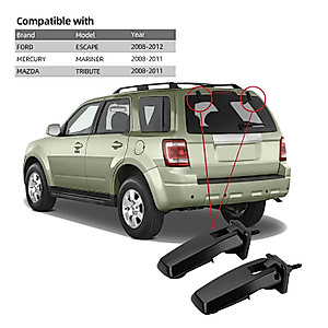 Rear Window Liftgate Glass Hinge Set Right&Left Compatible with Ford 08-12 Escape 08-11 Mercury Mariner 08-11 Mazda Tribute Tailgate Rear Hatch Glass Replaces# 8L8Z78420A68C 8L8Z78420A68D