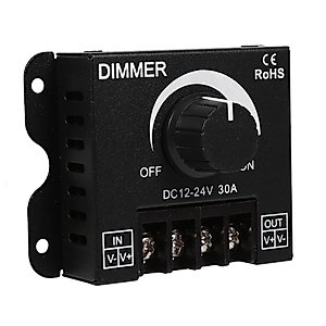 Strip Led Dimmer Switch,12V-24V 30A Led Switch Dimmer Controller Manual Operation for Strip Light Single Color
