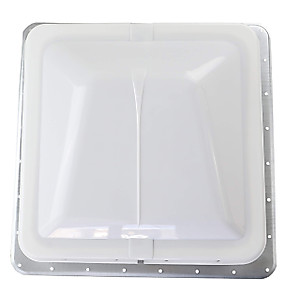 classAcustoms Heng's 71111A-C RV Roof Vent White Wegde Lid Non Powered Manual Crank Lid with Built in Screen and Galvanized Frame