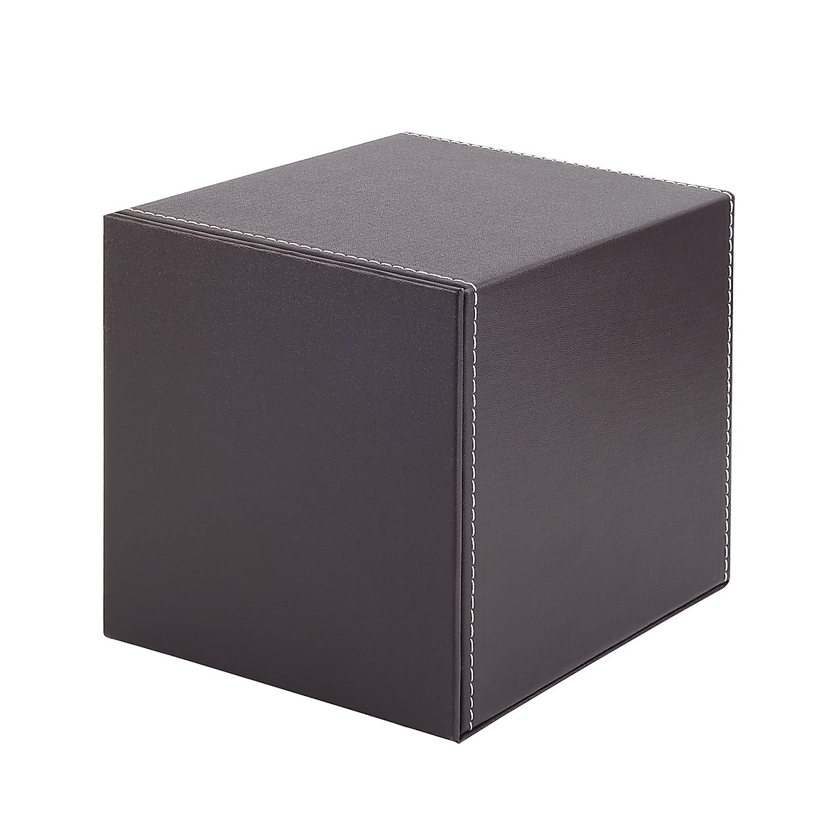 RHCSZ Stylish PU Leather Tissue Box Holder, Square Napkin Holder Pumping Paper Case Dispenser, Facial Tissue Holder with Magnetic Bottom for Home Office (Brown)