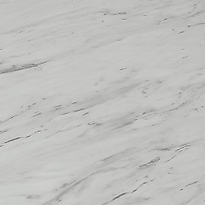 OSP Home Furnishings Flower Mid-Century Modern Dining Table, White Faux Marble Top with Black Base