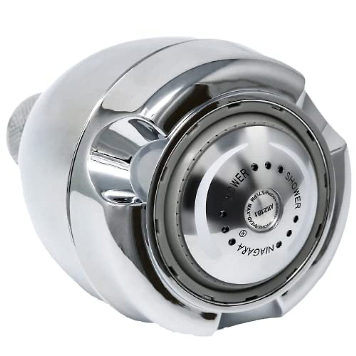Niagara Conservation N2912CH Earth Spa 3-Spray with 1.25 GPM 2.7-in. Wall Mount Adjustable Fixed Shower Head in Chrome, 1-Pack | Bathroom Shower Head Sprayer with Pressure Compensation Technology