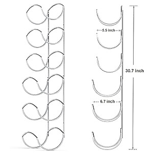 CANYAVE Towel Racks for Bathroom, Towel Rack Wall Mounted Bathroom Towel Holder, Towel Storage for Rolled Bath Shower Hand Towel, 3 Levels x 2pcs (Silver)