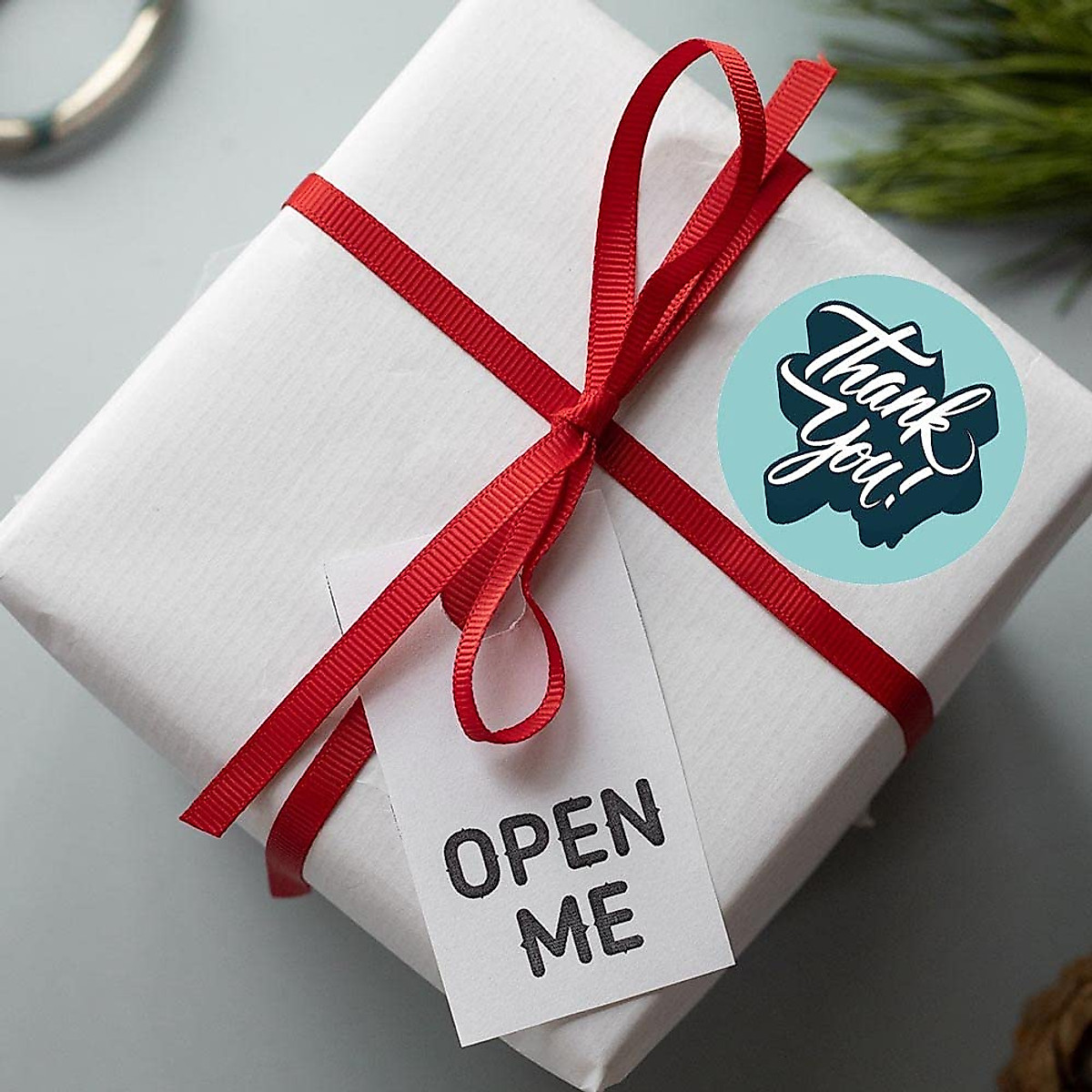 Thank You Stickers, 1.5" Thank You Stickers Roll for Small Business, Decorative Sealing Stickers for Envelope, Gifts, Boxes, Bags, Packaging, Holiday, 500 Pieces Each Roll Blue