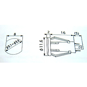 Philmore 3.5mm Gold Plated Stereo Snap-in Panel Mount Phone Jack