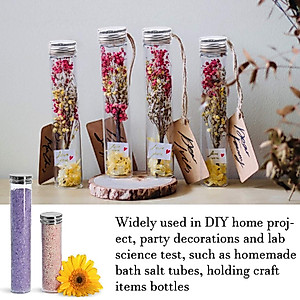 18 Pack 110 ML Plastic Test Tubes with Caps Clear Candy Tubes for Bath Salt Christmas Candy Storage Halloween Science Party Favors