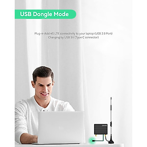LINOVISION Mini Industrial 4G LTE Router with Low Power Consumption, GPS, RS232/RS485, DI/DO, USB Dongle Mode for Computer, Cellular Router for Vending Machine, Vehicles, Robots with Solar Battery