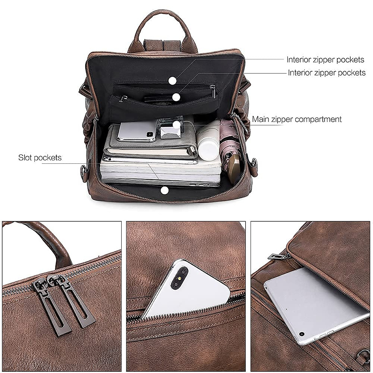 CLUCI Women Backpack Bundles with Wallet