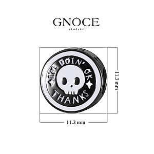 GNOCE Skull Charm Bead Sterling Silver Sad Ghost Club-Skelly Charms Fit Bracelet/Necklace Gift For Women Wife