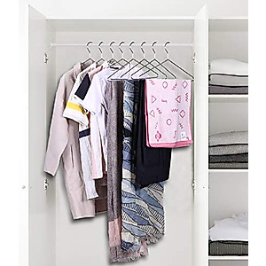 MISSLO 1 Pack Clothing Rack + 20 Pack Metal Hangers