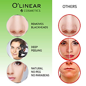 Peel Off Face Mask Charcoal Organic Bamboo with Vitamin C Blackhead Remover Mask, Activated Charcoal Face Mask Skincare Dark Spot Remover for Men and Women, Blackhead Extractor Acne Mask 2.7 oz 80 g