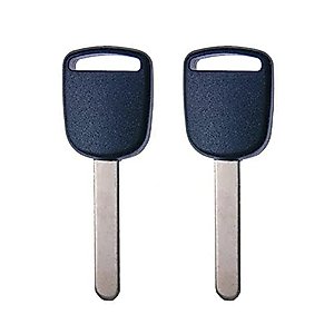 AKS Keys New Uncut Chipped Transponder Key Compatible with Honda ID13 Chip "F" HO01-PT (2 Pack)