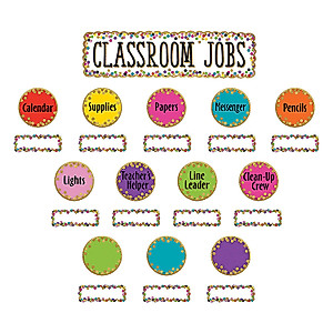 Confetti Classroom Jobs Bb Set - 49 Pieces - Educational And Learning Activities For Kids