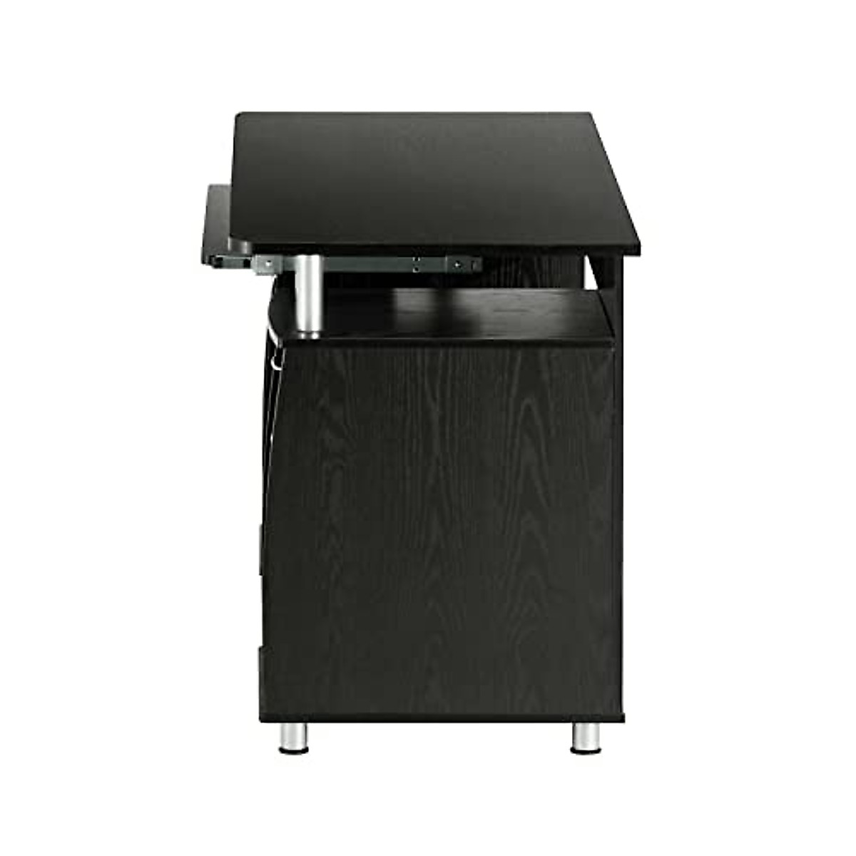 Techni Mobili 47.25" Ergonomic Computer Drawers & File Cabinet for Home Office Storage, Espresso Writing Desk, ONE Size