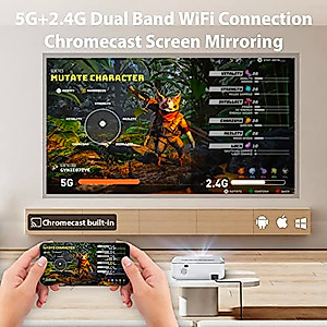 4K Support Android 11.0 Projector with WiFi and Bluetooth, XGODY Sail1 Native 1080P 700ANSI Smart HD proyector Outdoor Movie Home Theater Projector with Netflix/Google Licensed 8000+APPs