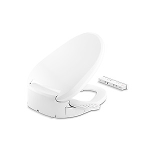 KOHLER 28229-0 K-28229-0 PureWash E725 Elongated Bidet Toilet Seat with Remote Control, White