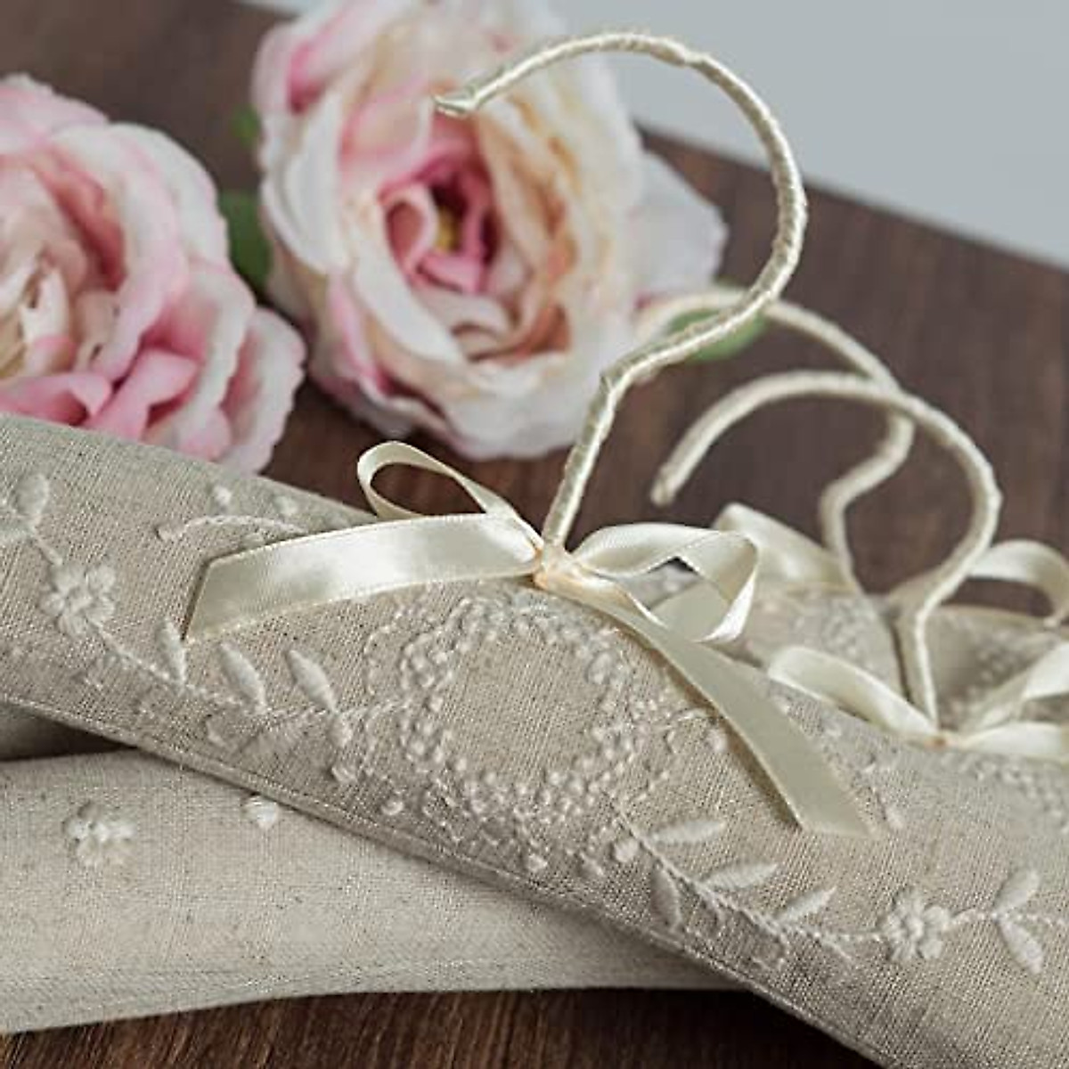 Colcolo Flower Padded Hanger Shirt Blouse Shoulder Shaper Hook Hanger - White, as described