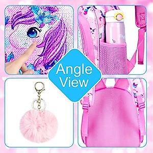 UFNDC Toddler Backpack for Girls, Kids Cute Unicorn Preschool Bookbag,Kindergarten Sequin School Bag