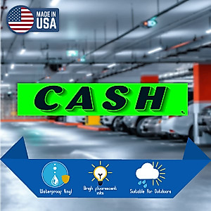 VERSA-TAGS 7.5" Black/Green Vinyl Number Decals 11 Dozen Set Windshield Pricing & 1 Pack of Each of Extra Clean, Financing Available, Cash 14.5" x 2.75" Sticker Windshield Decal Auto Dealership