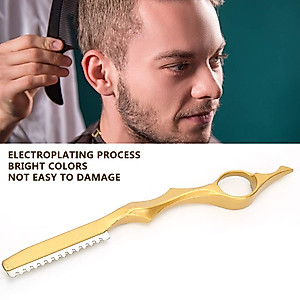 Hair Thinning Knife, Portable Stainless Steel Bangs Hair Trimming Knife Thinning Cutting Shaver Shaving Grooming Remover Hair Removal Tool for Men and Women (#1)