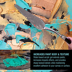 U.S. Art Supply Impasto Clear Gel Acrylic Medium, 500ml Tub