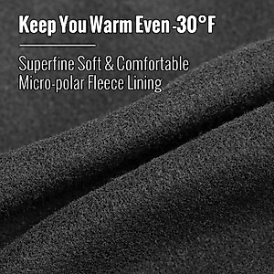 Ski Mask - Balaclava face Mask Wind Water Resistant for Cold Weather (Black)