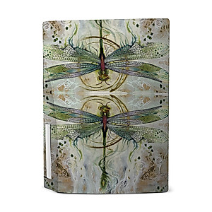 Head Case Designs Officially Licensed Stephanie Law Damselfly 2 Art Mix Matte Vinyl Faceplate Sticker Gaming Skin Case Cover Compatible with Sony Playstation 5 PS5 Disc Console & DualSense Controller