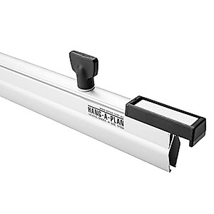 Hang-A-Plan, 24 Inches General Hanging Clamp, Silver, Holds up to 150 Plans, Single Clamp