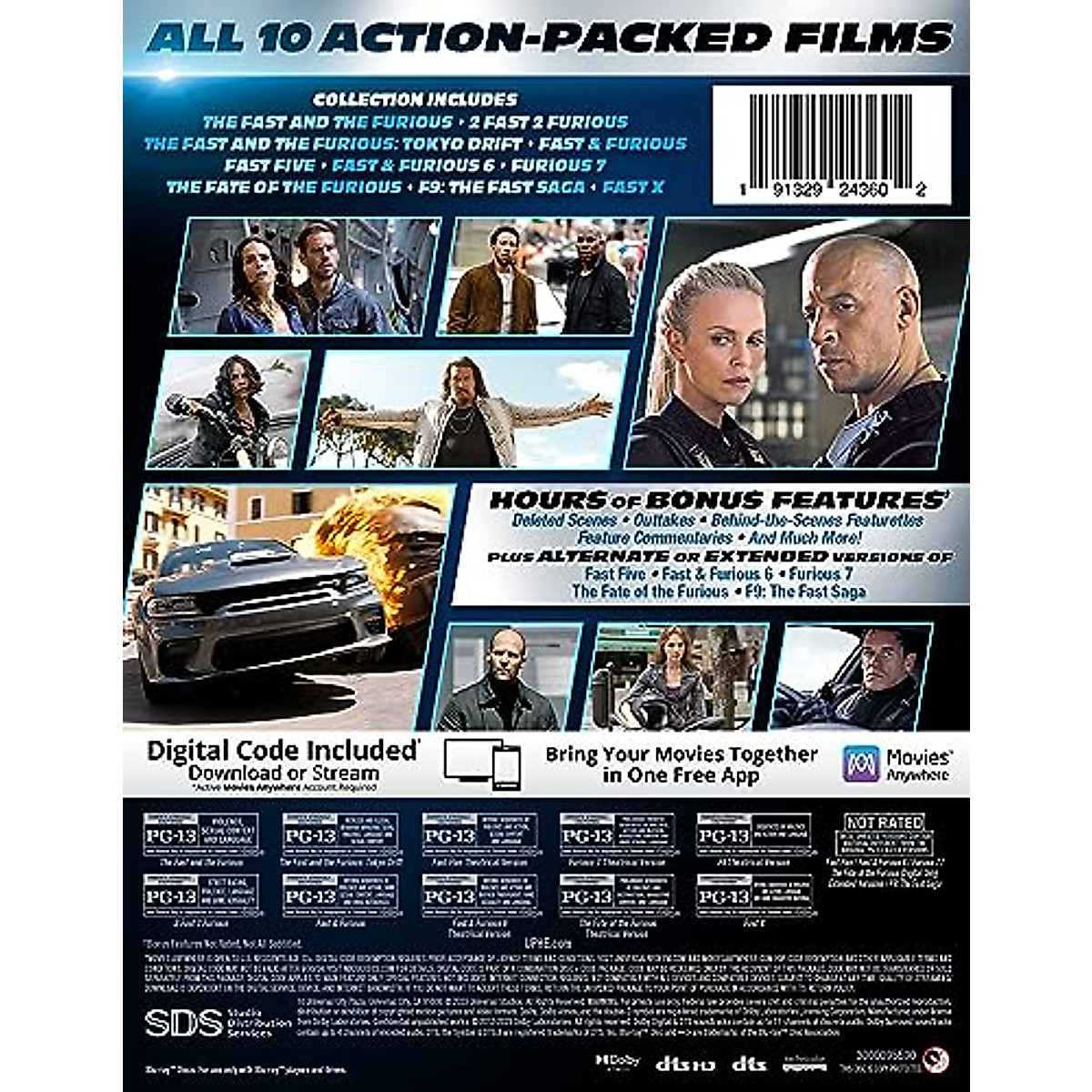 Fast & Furious 10-Movie Collection - Blu-ray + Digital