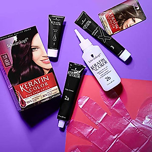 Schwarzkopf Keratin Color Permanent Hair Color Cream, 1.9 Rich Caviar