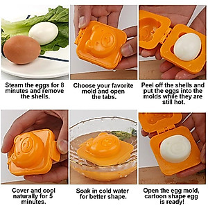 6 Pcs/Set Cartoon Cute Boiled Eggs Sushi Rice Pan Cooking DIY Tools Kitchen Accessories for Kids