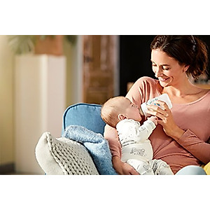 Philips Avent Anti-colic Baby Bottle with AirFree Vent, Clear, 9 Ounce, 4 Pack, SCF403/44