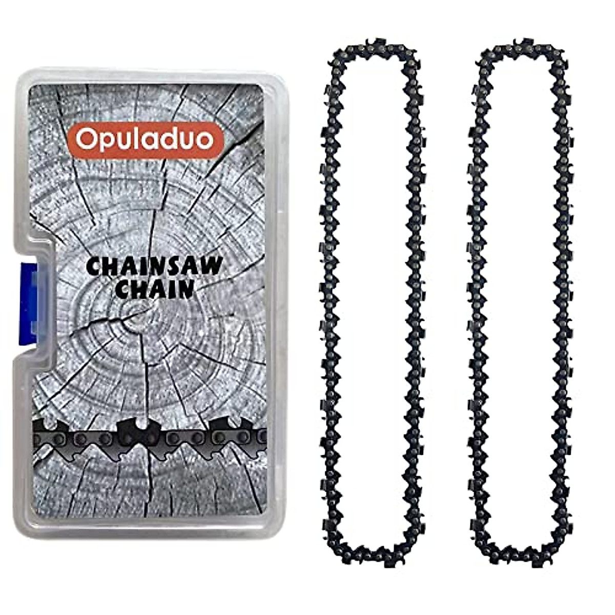 Opuladuo 2PC 10-inch Replacement Chain for Greenworks PS80L210, PS80L00, PS60L210, PS60L00 Pole Saw - 1/4" - .050" - 58 DL