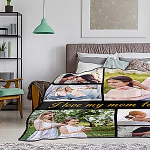 Livole Custom Blanket Customized Blankets with Photos and Text Personalized Pictures Throw Blanket Gifts Flannel Blanket for Baby Boyfriend Mom Dad Christmas Birthday (6-Photo, 30 * 40in)