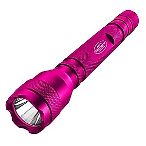 Police Security Maiden Ultra Bright LED Flashlight -180 Lumens -150 Meter Beam Distance -Small, Powerful, Compact & Water Resistant - EDC, Home Security & Camping Battery Powered Flashlight - Pink