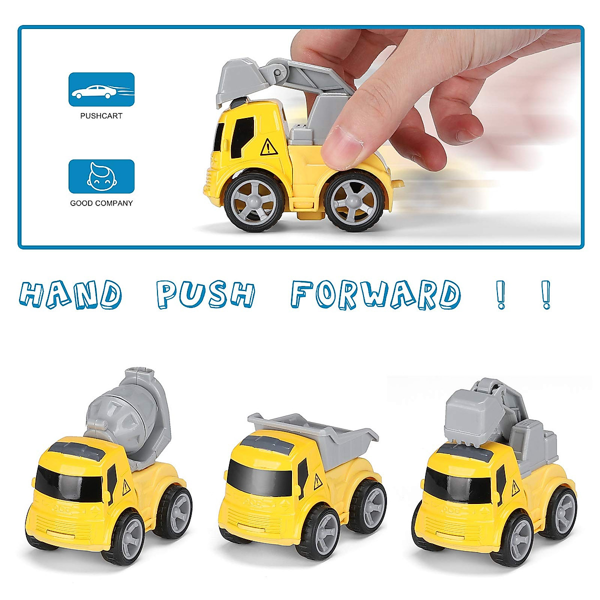 Hautton Diecast Car Vehicles Toy Set, Mini 4 Engineering Vehicles and 4 Fire Trucks Alloy Metal Model Cars Playset Toy Cars Gift for Age 3+ Boys Kids Children