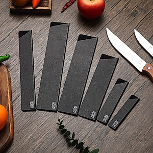 6-piece Universal Knife Guards Set,Knife Edge Guards are ABS Plastic and BPA-Free Felt Lining,More Durable,Non-BPA,Food Safety. The Knife Cover is Chef's Gift First Choice- Knives Not Included
