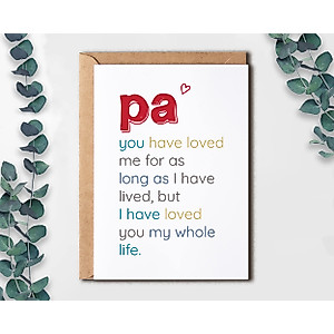 Pa You Have Loved - Special Pa's Day Card - Birthday Card For Pa - Sentimental Card For Pa - Meaningful Card For Pa…