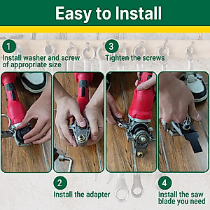 Converter Oscillating Tool Adapter Kit, Scimaker 5/8" M10 M14 Multifunction Oscillating Saw Blades Set for Grinding, Trimming and Removal