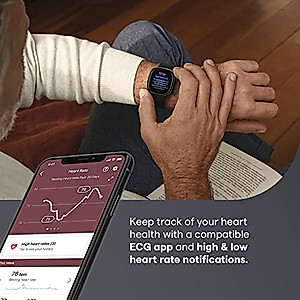 Fitbit Sense Advanced Smartwatch with Tools for Heart Health, Stress Management & Skin Temperature Trends, Carbon/Graphite, One Size (S & L Bands Included)