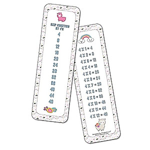 Creanoso Skip Counting Chart Bookmark Cards - Llama Theme (6-Set X 11 Cards) – Stocking Stuffers Gifts Page Clippers Corporate Giveaways
