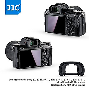 2 Pack Camera Eyecup Eye Cup Eyepiece Spare Replacement for Sony A9II A7RIV A7RIII A7III A7RII A7SII A7II A7R A7S A7 A9 A99II A58, Replaces Sony FDA-EP18 FDA-EP16 FDA-EP15