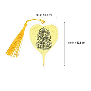 NKII 5pcs Vintage Bookmark Bodhi Leaf Bookmarks Unique Bookmarks Plant Bookmark Vintage for Book Lovers