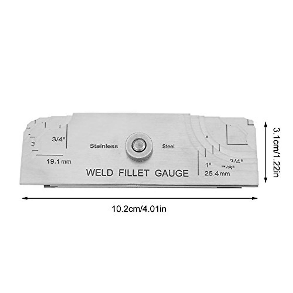 Fillet Weld Set Welding Gauge Gage Test Ulnar Welder Inspection Gauge Both Inch and Metric for Testing of Boilers, Bridges, Shipbuilding, Pressure VES