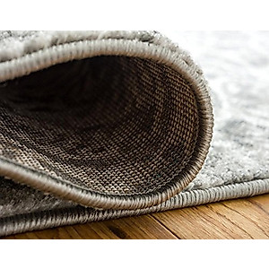 Unique Loom Sofia Collection Area Rug - Grace (5' 1" x 8', Dark Gray/ Gray)