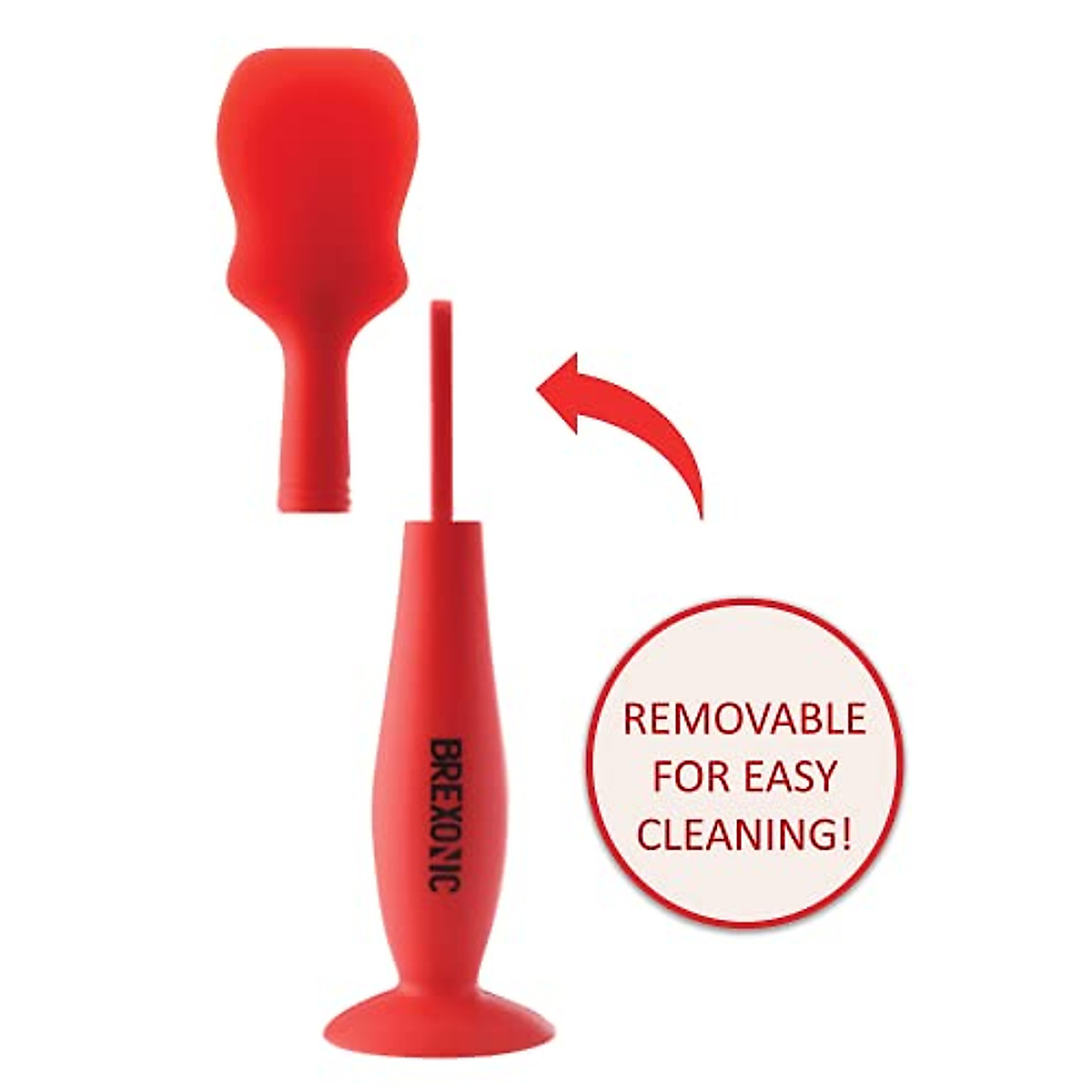 Brexonic Diaper Cream Spatula, Baby Butt Spatula For Diaper Cream, Soft Flexible Silicone Baby Bum Brush, Suction Base Diaper Cream Applicator (Gray)