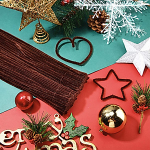 400 Pieces Christmas Chenille Pipe Cleaners Jumbo Chenille Stem Fluffy Chenille Stem for DIY Art Craft (White)