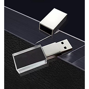 New Crystal Transparent Rectangle Genuine USB Flash Drive Wedding Gift Pen Drive,Silver