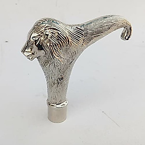 R S E Beautiful Antique Solid Brass Lion Handle Cane for Walking Stick Cane Gifts
